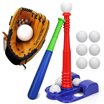 Doloowee Toddler Tee Ball Set, Foam Bat and 10 Balls, Height Adjustable ...