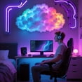 3D Thunder Cloud LED Mood Light Color Changing Lighting Lamp For Gaming ...