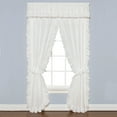 Sarah ruffled white priscilla curtain pair 250x63 - Walmart.com