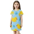 BZSMCE Short Sleeve dress Dress Casual Cotton Dresses-Little Yellow ...