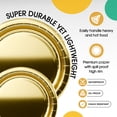 Exquisite Gold Paper Plates Disposable 100 Pcs - 50-7" & 50-9" Heavy ...