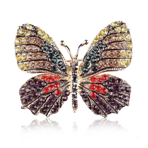 Golden Monarch Butterfly Crystal Pin/Brooch - Walmart.ca