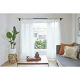 Command Matte Black Curtain Rod Hooks, 2 Hooks, 4 Adhesive Strips ...