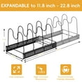 JUNLIN 16 Pcs Pot and Pan Lid Organizer, Adjustable Divider Rack ...