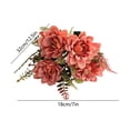 AURIGATE Artificial Dahlia Flower Bouquet Plastic Fake Floral Stems ...