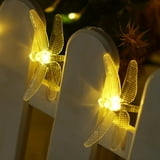 Bincy Indoor 10 ft Battery Powered LED Dragonfly Starry String Light ...