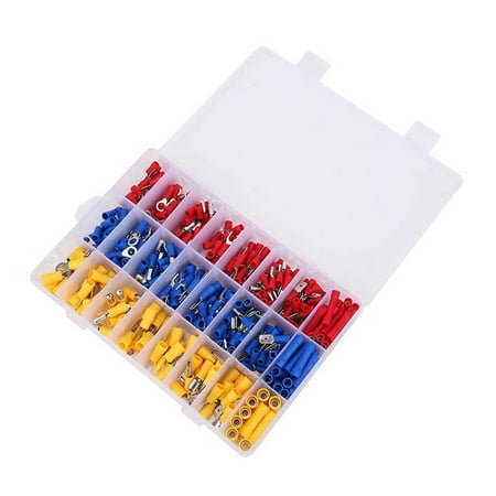 Awesitey 400pcs Cold-pressed Terminal Insulated Crimp Red/Yellow/Green ...