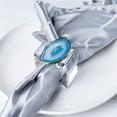 Agate Crystal Napkin Rings Set of 4 Dining Table Decoration Napkins ...