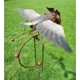 Kinetic Metal Brown Grey Owl Yard Stake: Rocking Large Bird Decor Wind ...