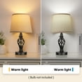 PARTPHONER 16'' Table Lamps Set of 2, Farmhouse Bedside Lamps with USB ...