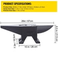 Cast Steel Anvil 132 Lbs 60kg Single Horn with Large Countertop Stable ...