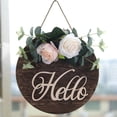 Axioma 30cm Flower Hello Welcome Sign Wreaths Garland Rustic Door ...