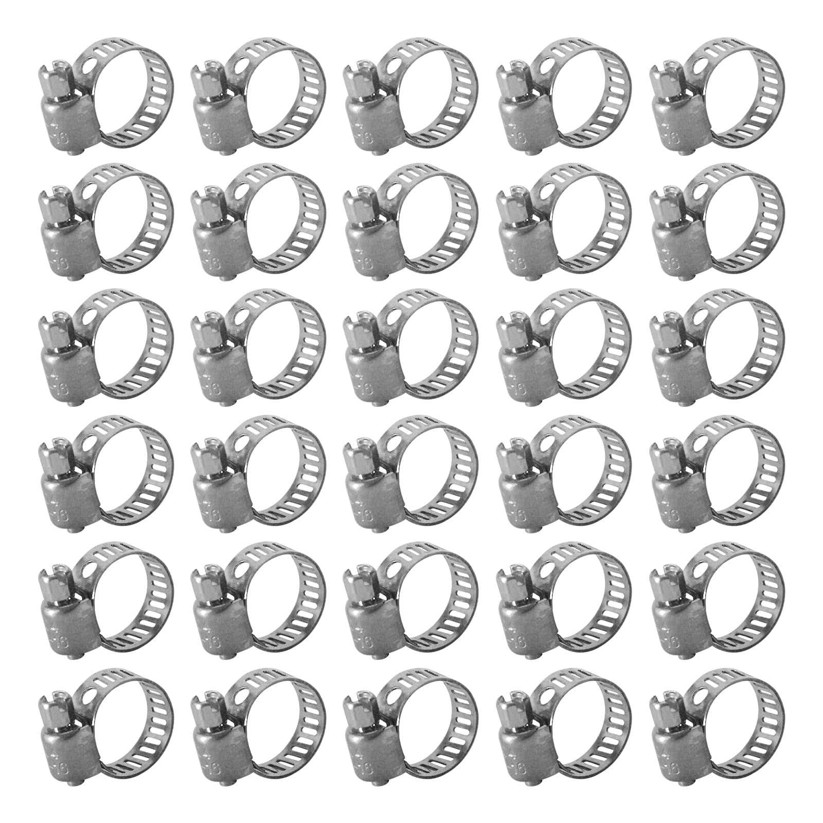 Penck 30 Pack 3/4 Inch Hose Clamps 10-16mm Worm-Gear Stainless Steel ...