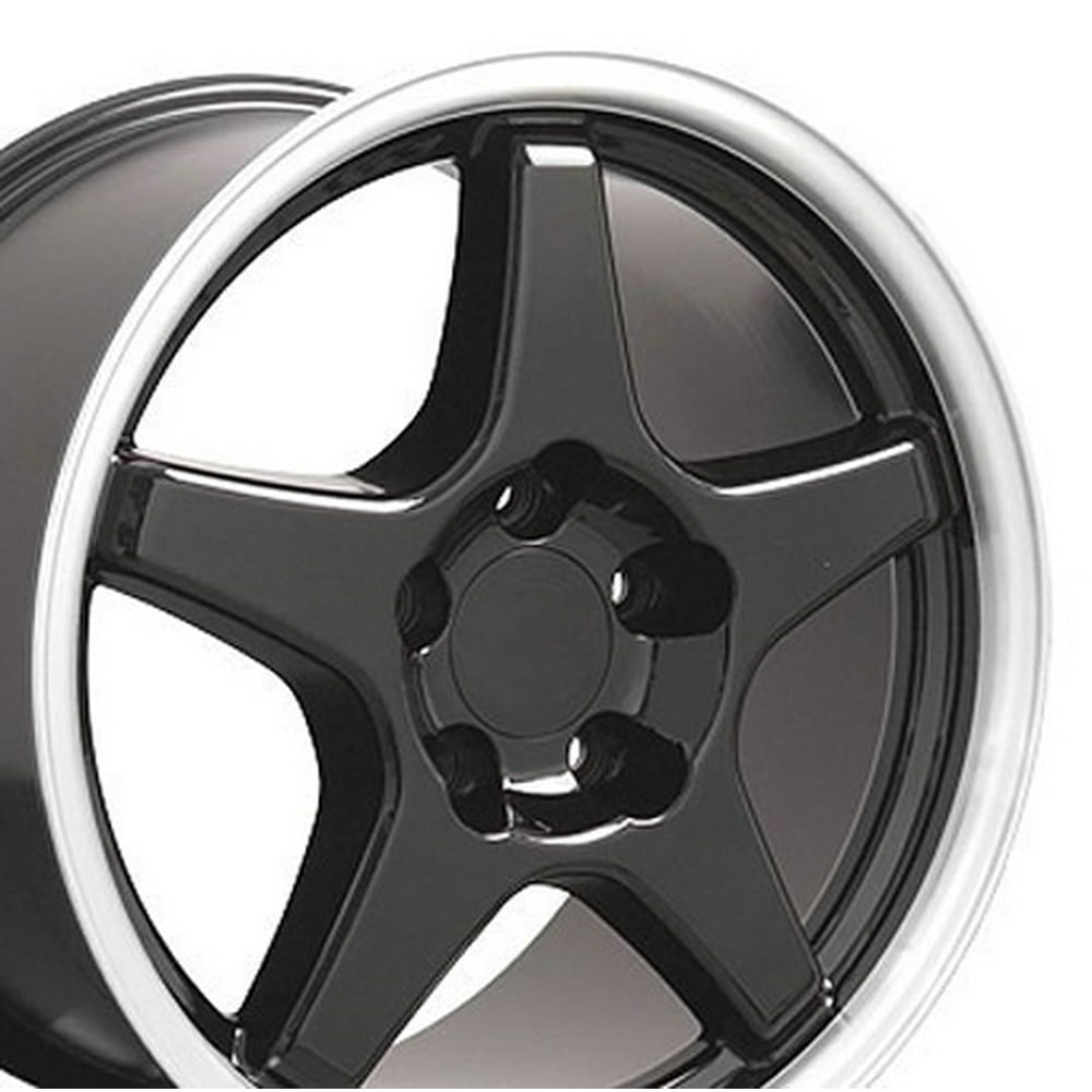 17x11/17x9.5 Wheels Fit Corvette, Camaro - ZR1 Style Black Rims ...