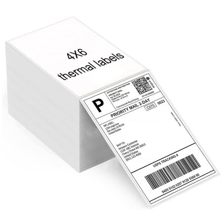 9527 Product 4x6 Thermal Labels, White Perforated Shipping Labels ...