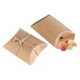 50PCS Brown Kraft Paper Box For Party Wedding Favor Candy Jewelry ...
