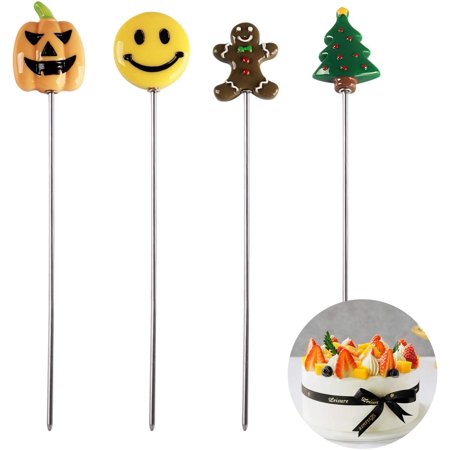 4 Pcs Cake Tester Probe Stainless Steel Long Tester Cake Skewer ...