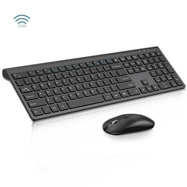 Modern Wireless Keyboard with Numeric Keypad, HK-06-thin Silent 2.4G Wireless Keyboard and Mouse ...
