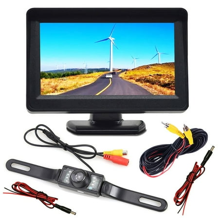 4.3 Inch TFT LCD Car Monitor Screen For Rear View Kit Reverse Parking ...