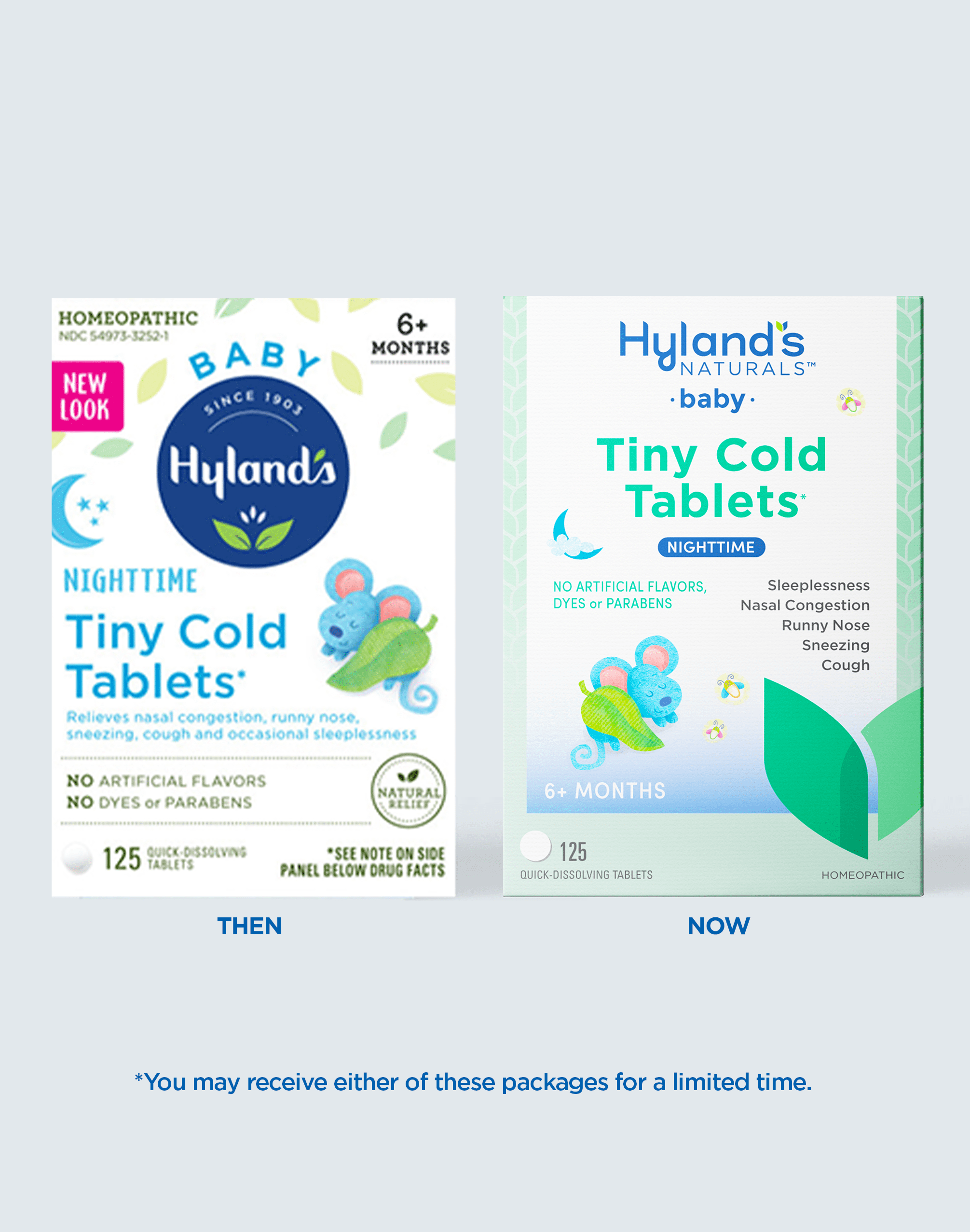 Buy Hylands Baby Nighttime Tiny Cold Tablets, Natural Relief of Runny ...