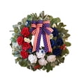 250th Year Patriotic Wreath Decorations, 17.7 Inch Rose 4th of July ...