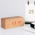 PPgejGEK Wooden Clock LED Digital Clock Creatives Wireless Charging ...