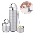Metal 7 Day Pill Box, Weekly Pill Organizer for Travel, Safety Buckle ...