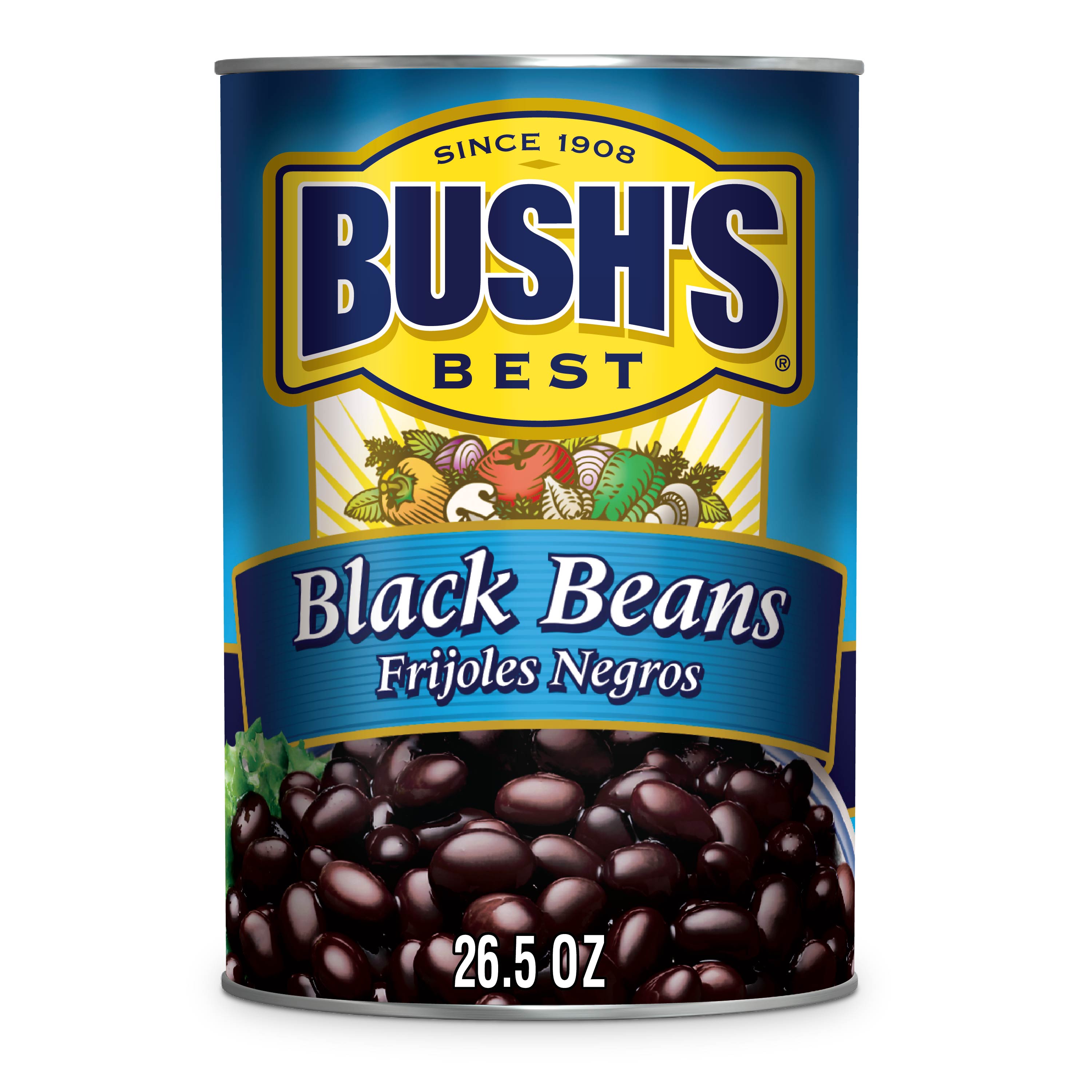 Bush s Black Beans Plant Based Protein Canned Black Beans 26 5 Oz Bush s Black Beans Plant Based Protein Canned Black Beans 26 5 Oz