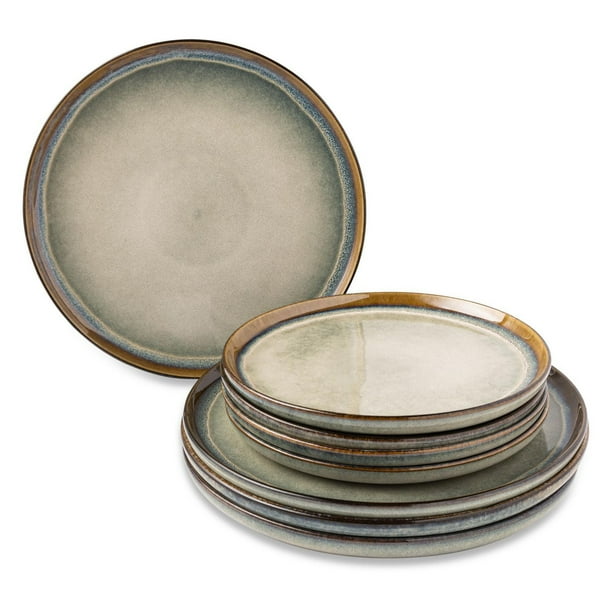 Yellowstone 8-Piece Ceramic Dinnerware Set, Kayce Collection, Dish Set ...