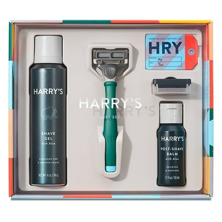 Harry's Men's Shave Set including 1 Razor and Blades, 1 Post-Shave Balm ...