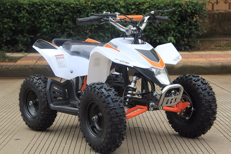 Sahara 24V 350W Electric Quad Battery-Powered MINI ATV, White – BrickSeek