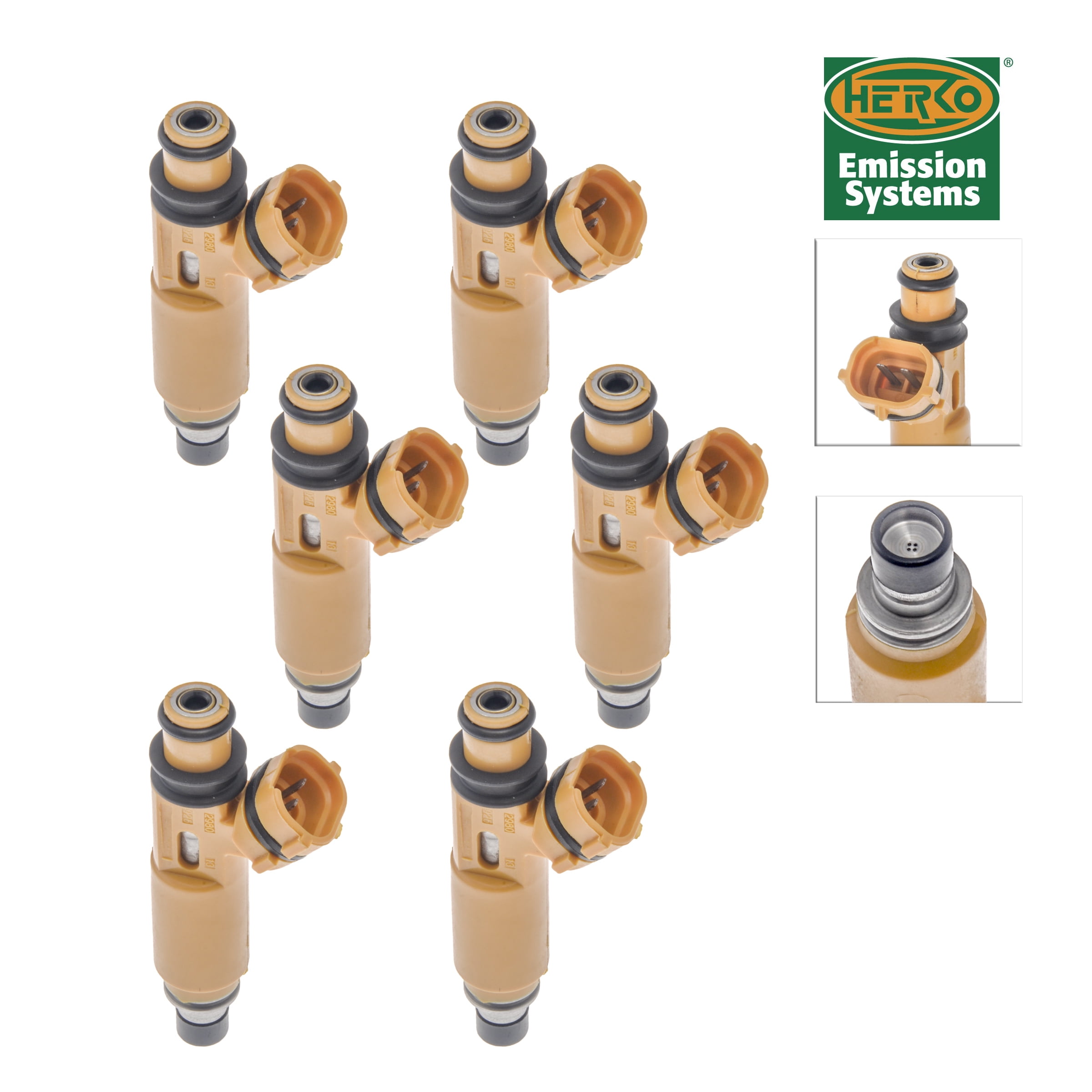 Set of 6 Herko Fuel Injector INJ599 for Mitsubishi Montero Sport 1997 ...