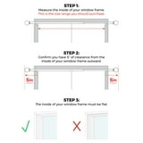 Zenna Home Smart Rods Adjustable Tension Single Curtain Rod, 48" - 84 ...