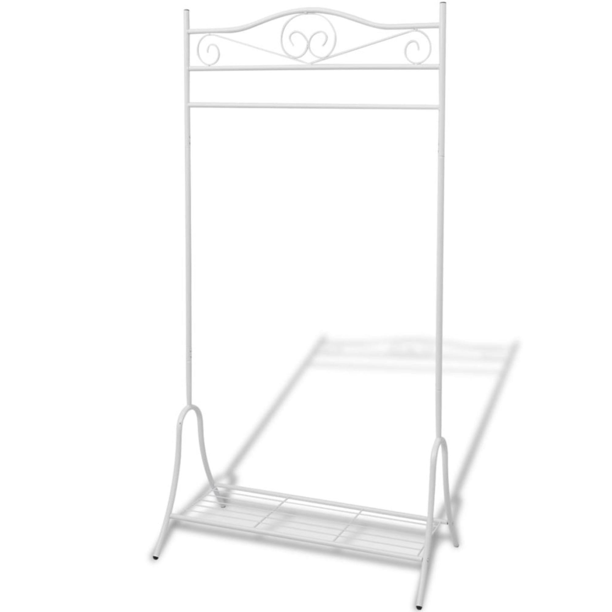vidaXL Clothing Rack White Steel - Walmart.com - Walmart.com