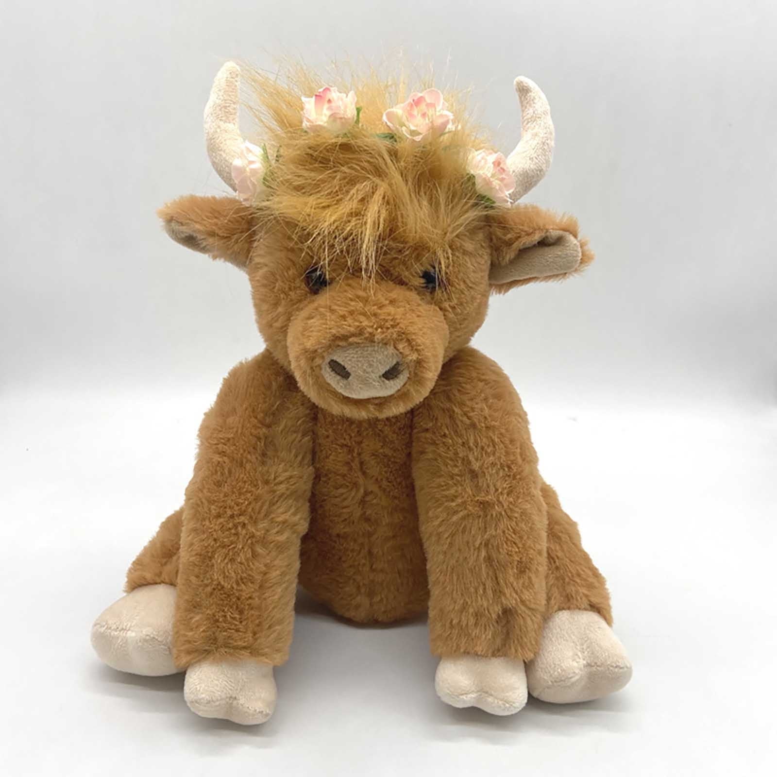 LILELIS Jellycat Lifelike Scottish Cow Stuffed Animal Posable Joints ...