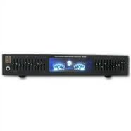 "Rockville REQ20 Pro Dual 10-Band Equalizer w/ VU Meters & BASS Control ...
