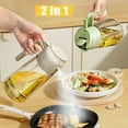 16oz/470ml Glass Olive Oil Sprayer for Cooking with Stickers, 2 in 1 ...