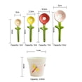 4 Pcs Ceramic Flower Measuring Spoons Set, Cute Flower Pot Ceramic ...