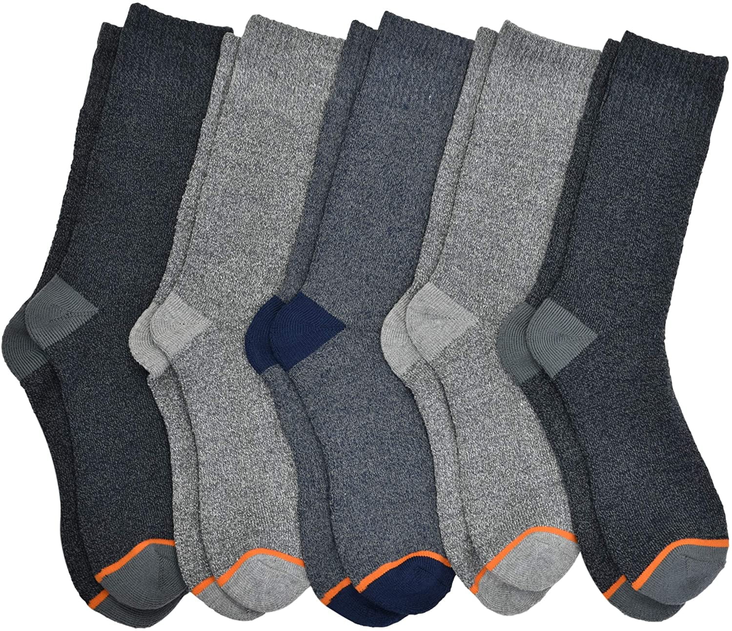 Men's 5 Pack Full Terry Thermal Crew Socks, | Walmart Canada