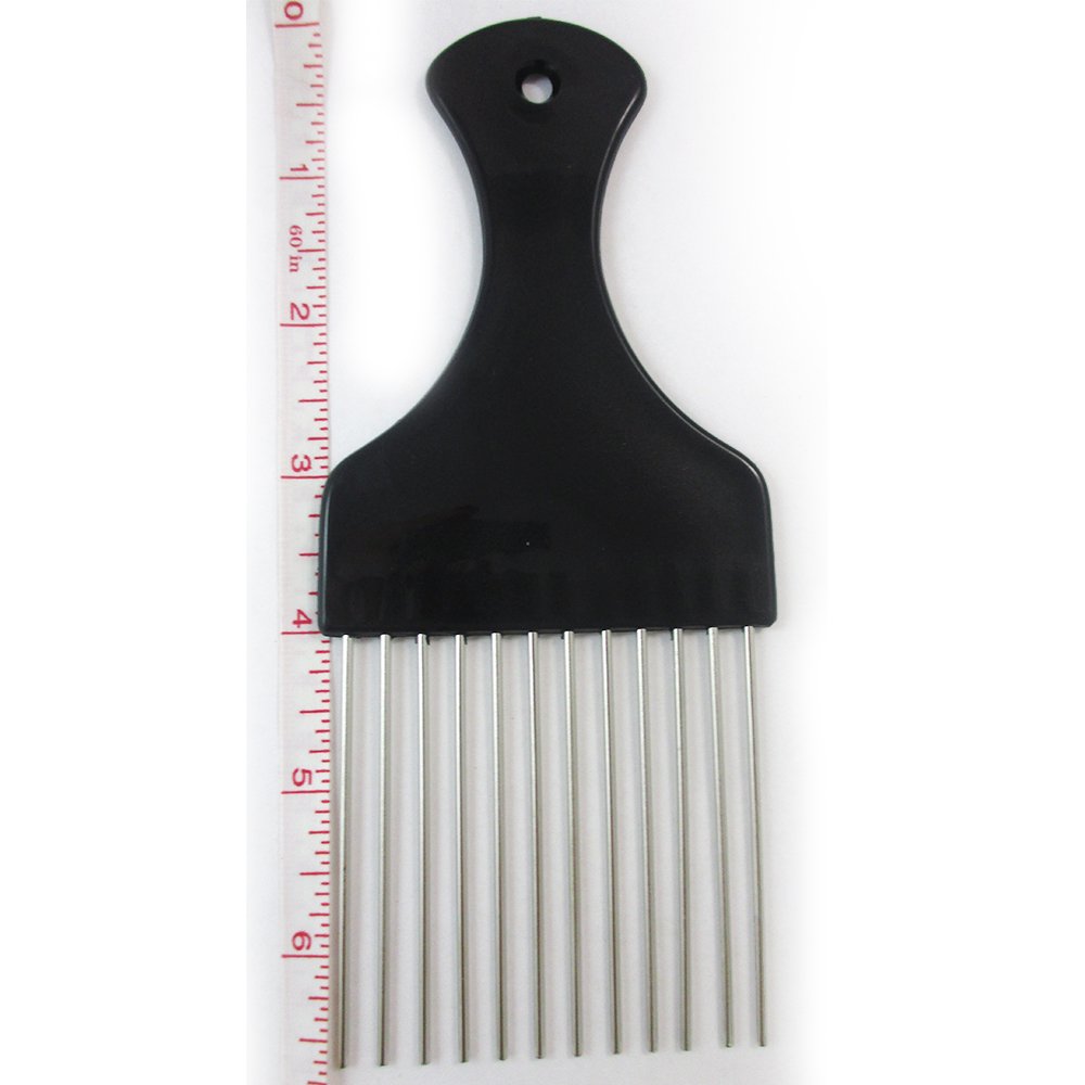 Detangle Metal Lift Hair Pick Piks Comb Wig Braid Hair Afro Man Tease ...