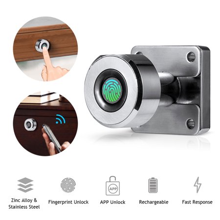 Smart Drawer Lock Fingerprint & App Unlocking Electronic Bt Cabinet ...
