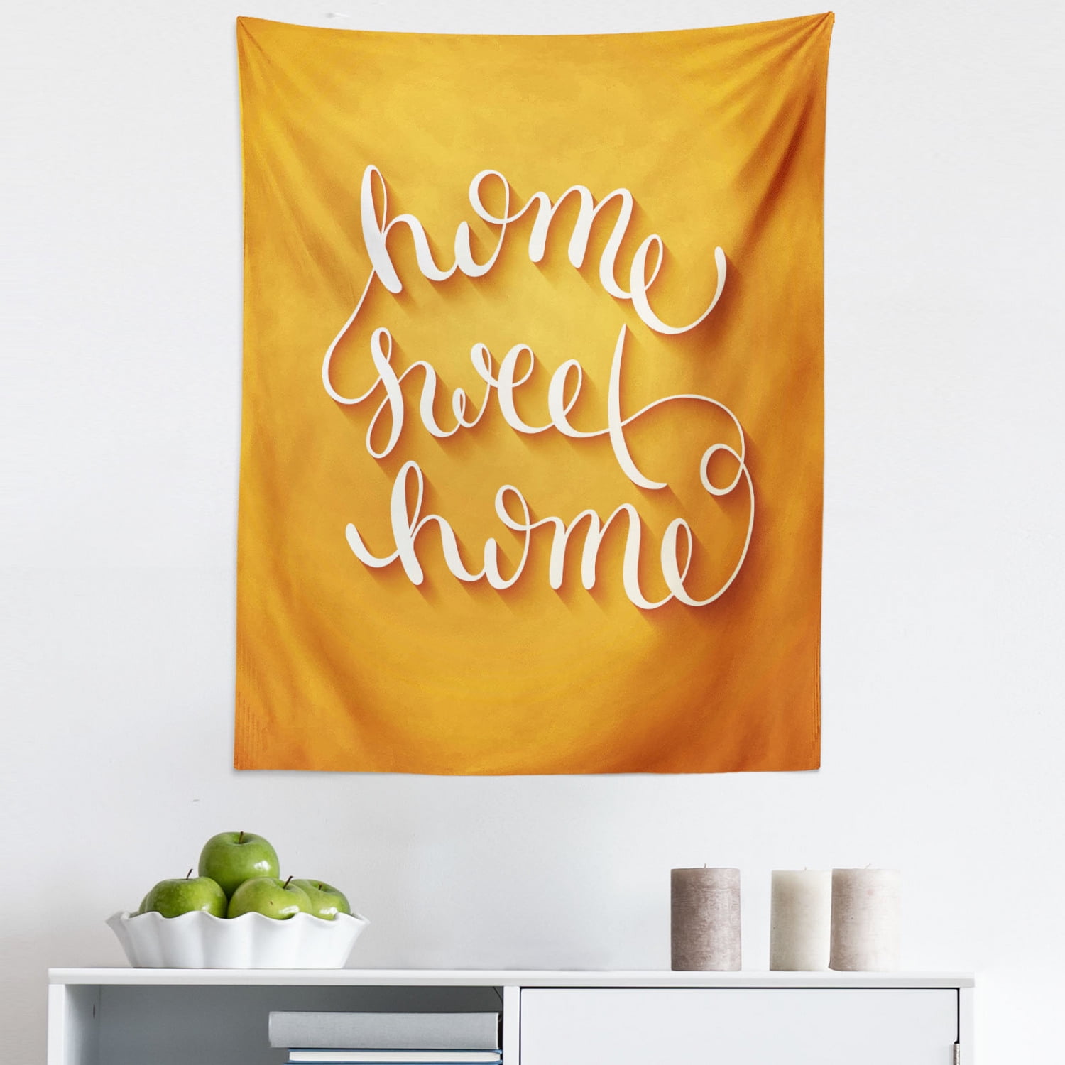 Saying Tapestry, Hand Writing Style Calligraphy Contemporary Design ...