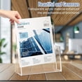 Acrylic Brochure Holder 8.5 x 11 inch 4 Pack, Clear Acrylic Plastic ...