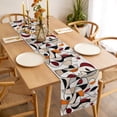 Abstract Line Art Table Runner, Modern Minimalist Tan Orange Black ...