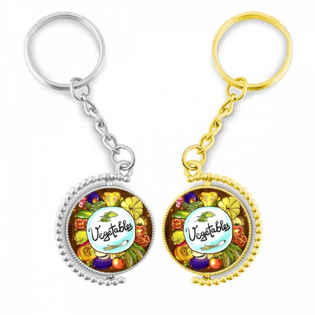 vegetables corn redish chinese cabbage rotating rotating key chain ...