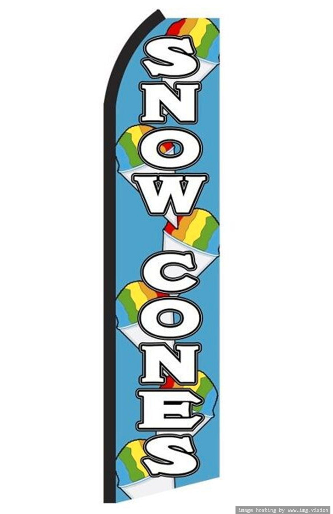 OnPoint Wares Super Snow Cones Advertising Flag | 11.5ft x 3.5ft ...