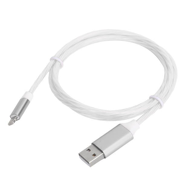 Cable de carga USB para iOS con luz LED Cable de carga rápida que fluye ...