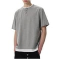 Bnwani Shirts for Men Quick Dry Tee Solid Color Active Shirts Gray L ...