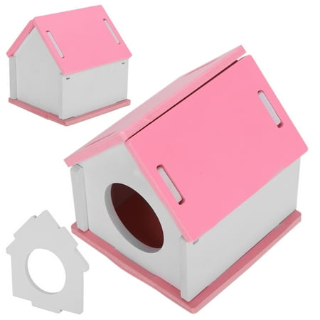 Haofy Hamster Hideout House,Hamster Cabin,Wooden Hamster Fun House Hut ...