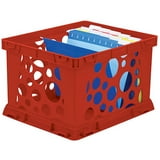 Storex Premium Plastic File Crate, Holds Letter and Legal Folders ...